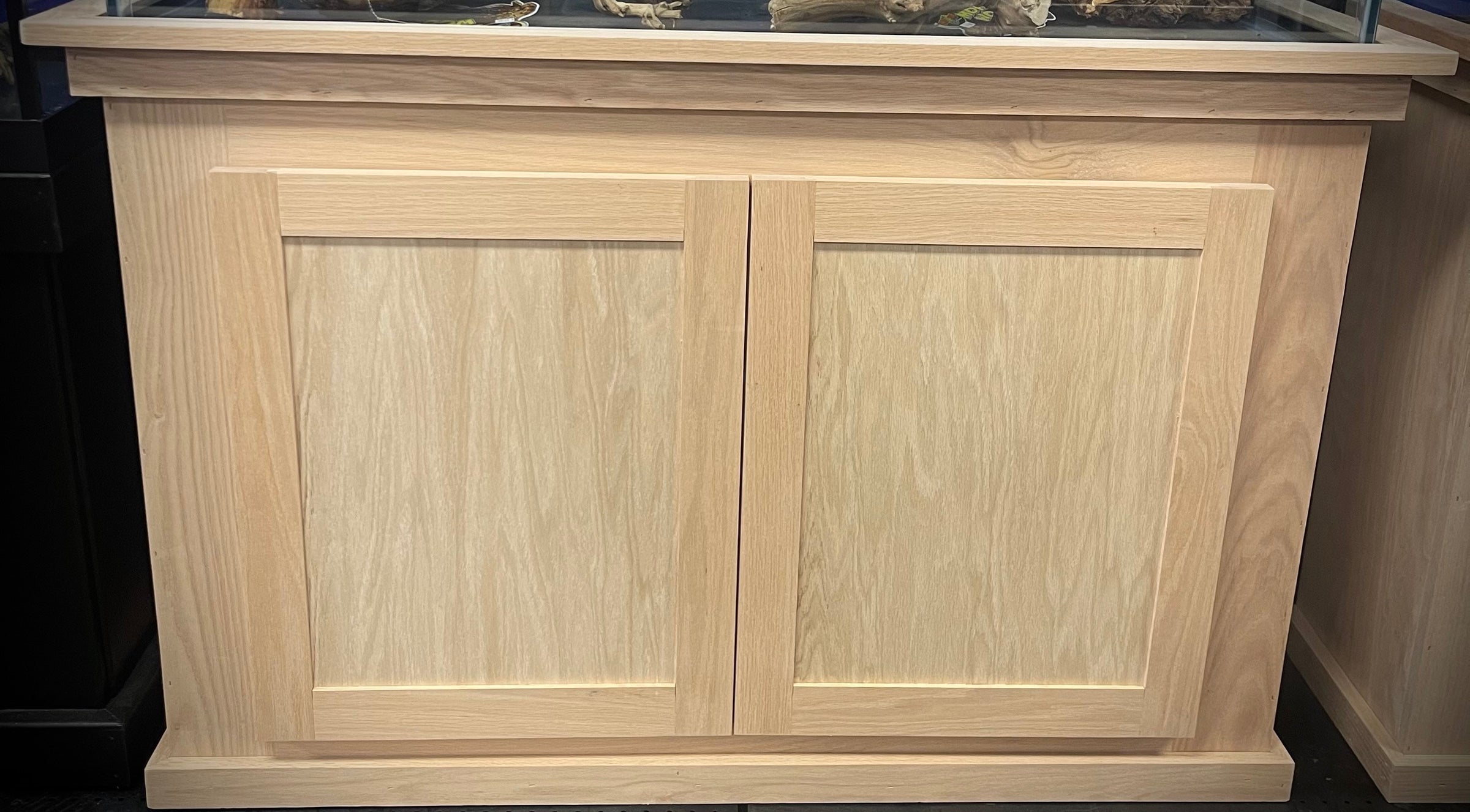 solid oak aquarium cabinet